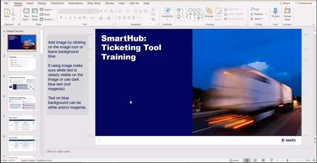 Essity Smarthub transportation sharepoint for externals